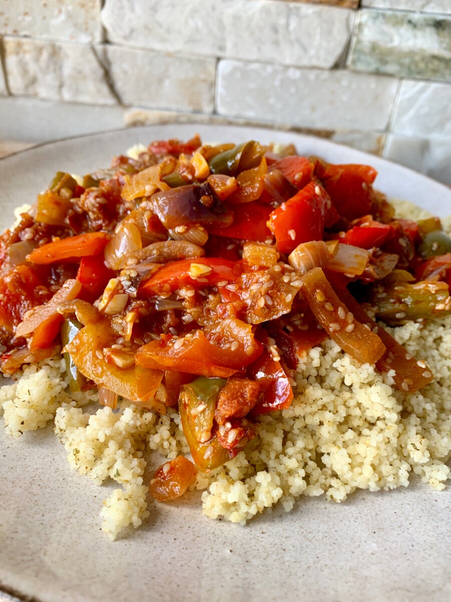 Easy Spicy BBQ Peppers Bowl - Munchyesta