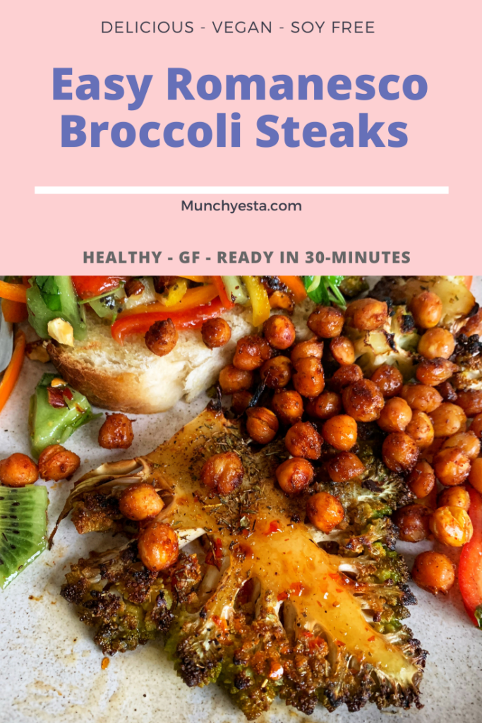 Easy Romanesco Broccoli Steaks (vegan) - Munchyesta