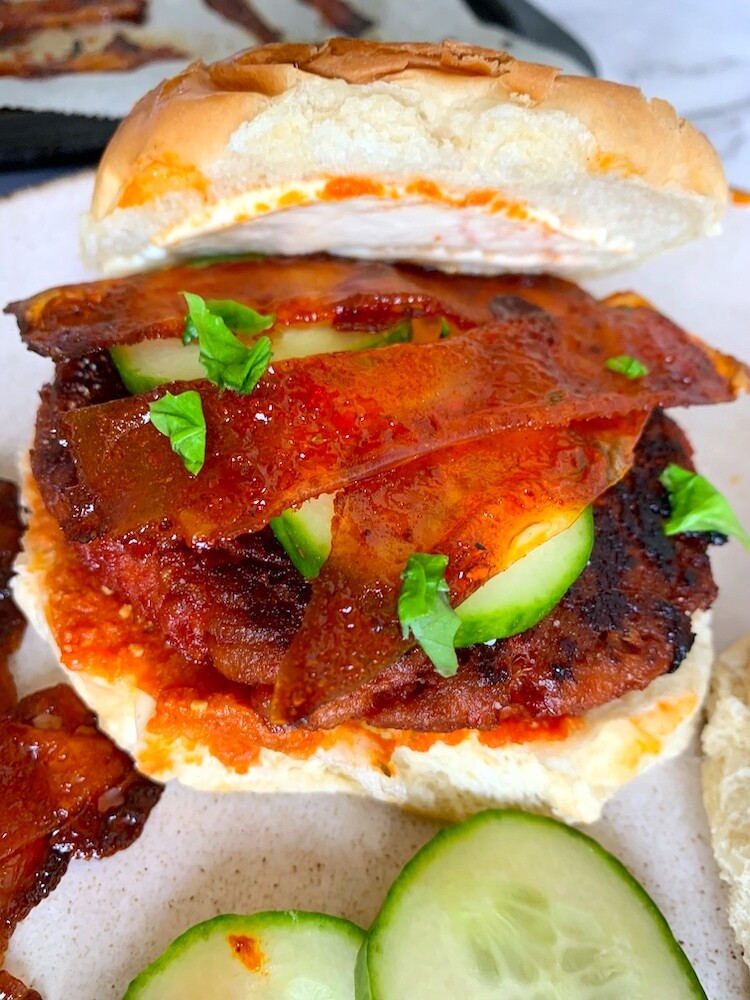 Easy Vegan Bacon: best quick plant based bacon recipe - Munchyesta