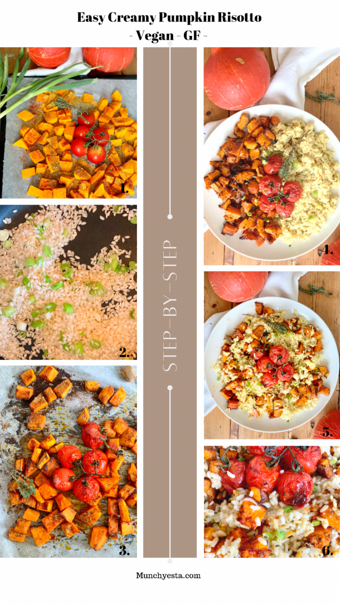 Easy Creamy Pumpkin Risotto Recipe (vegan) - Munchyesta