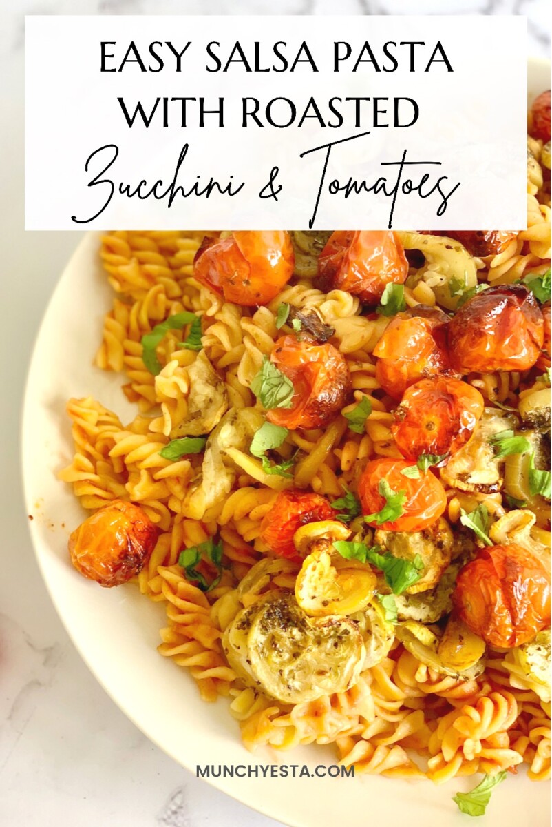 Easy Vegan Shortcut Salsa Pasta with Roasted Zucchini and Tomatoes ...