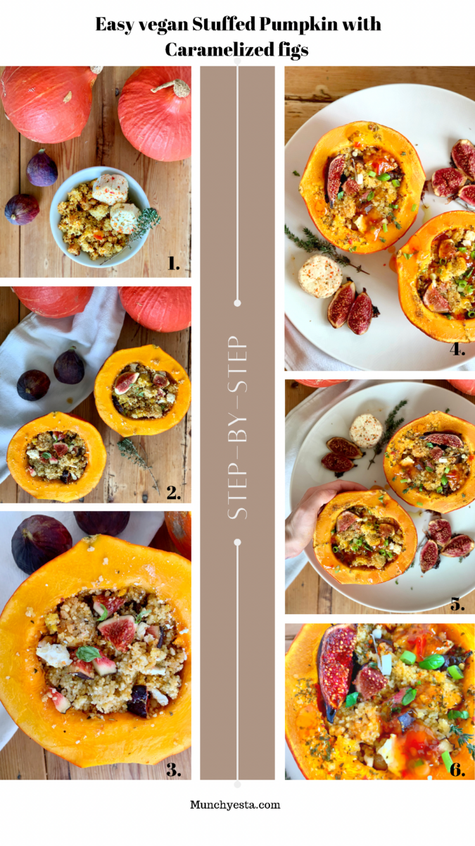 Stuffed Pumpkins with Couscous, Figs, and goat’s cheese - Munchyesta