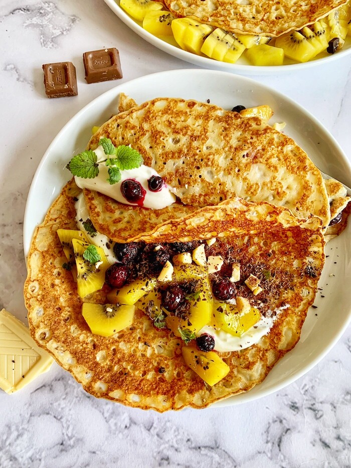 Easy dairy-free Vegan crepe recipe without milk - Munchyesta