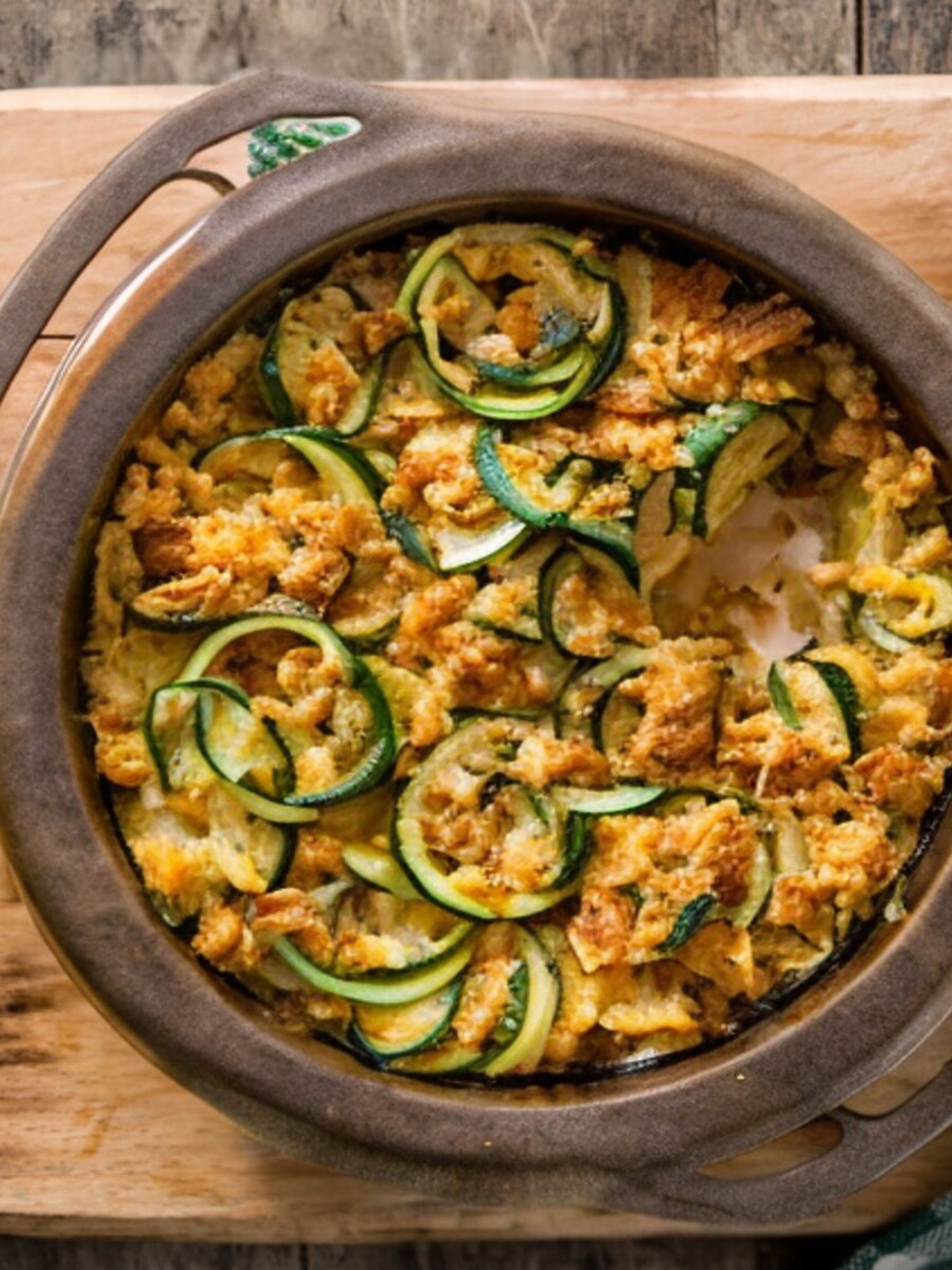 Crockpot zucchini casserole - best slow cooker recipe - Munchyesta