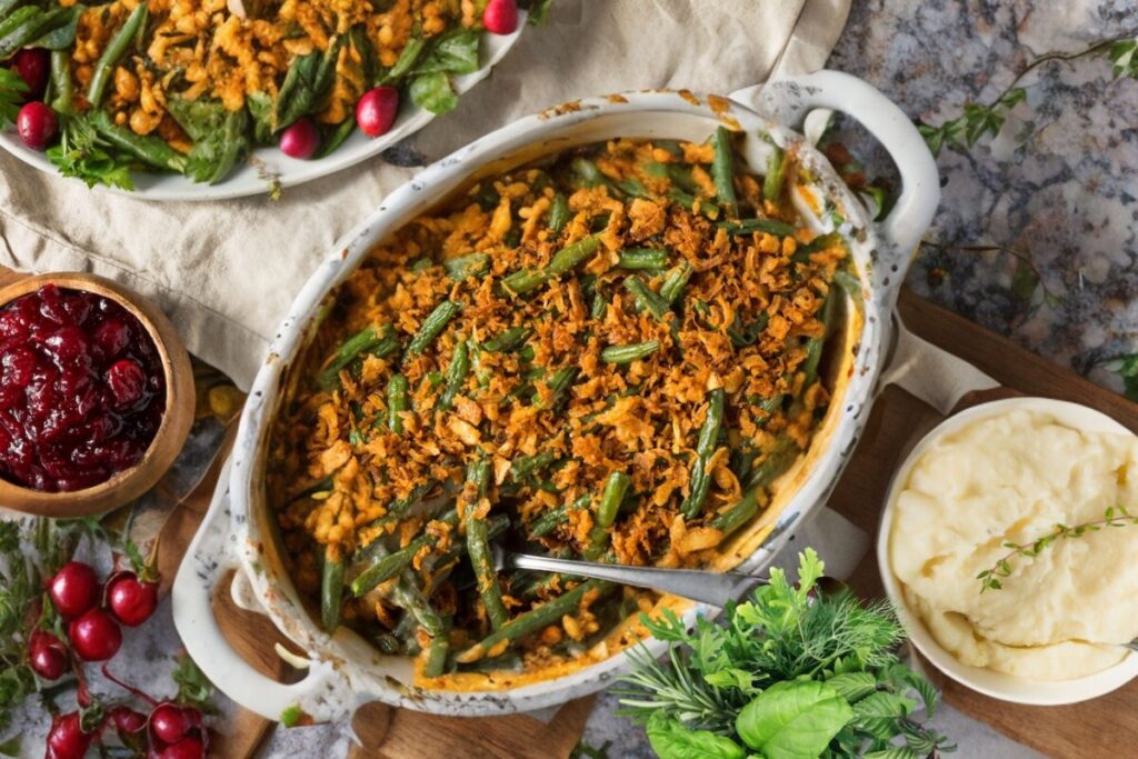 Best Green Bean Casserole with Durkee onions recipe - Munchyesta