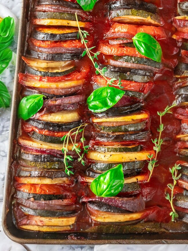 Authentic Greek Briami recipe: Vegan Briam vegetables - Munchyesta