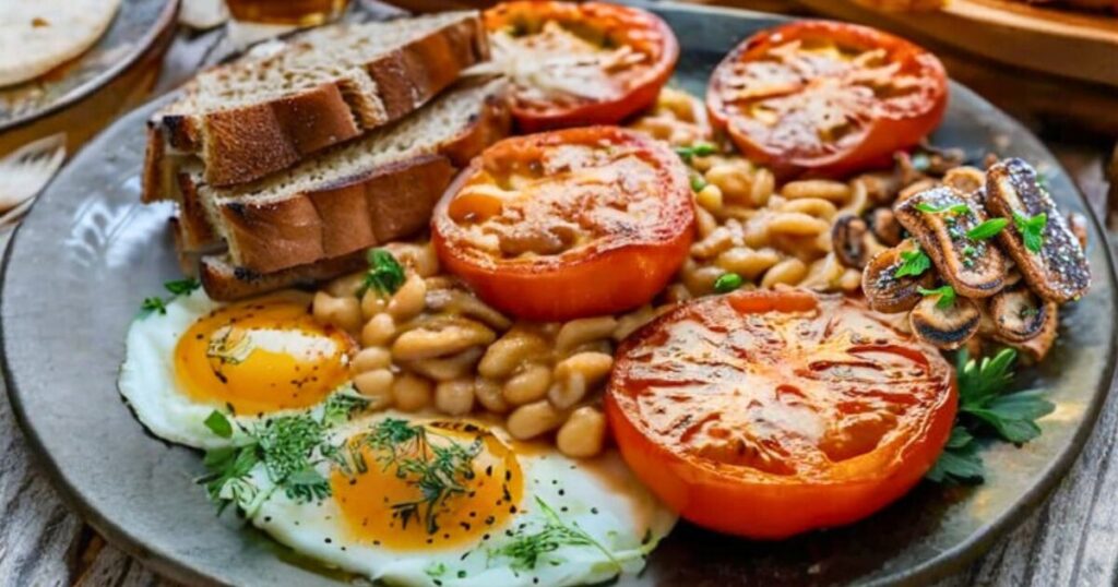 Full Irish fry-up with best Irish breakfast tomatoes - Munchyesta